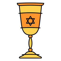 Kiddush Cup Shabbat Color-stroke PNG & SVG Design For T-Shirts