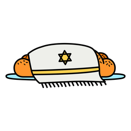 Shabbat Challah Bread Color-stroke PNG & SVG Design For T-Shirts