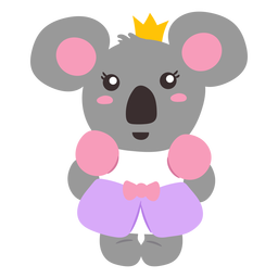 Koala Princess Cute PNG & SVG Design For T-Shirts