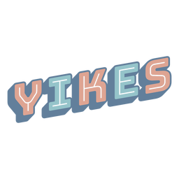 Yikes Semi Flat Text Element PNG & SVG Design For T-Shirts