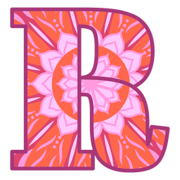 Letter R Mandala PNG & SVG Design For T-Shirts