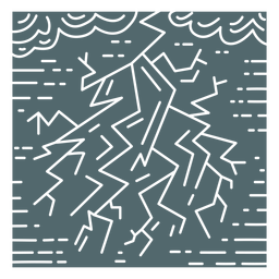 Lightning Cut Out PNG & SVG Design For T-Shirts