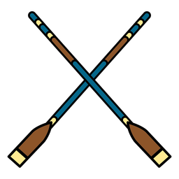 Double Oars Boat Equipment PNG & SVG Design For T-Shirts