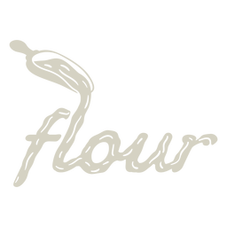 Flour Label Lettering PNG & SVG Design For T-Shirts