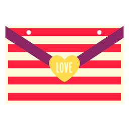 Valentine's Love Letter Flat PNG & SVG Design For T-Shirts