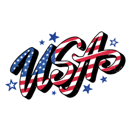 USA Lettering Sign PNG & SVG Design For T-Shirts