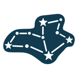 Simple Constellation Geometric Cut Out PNG & SVG Design For T-Shirts