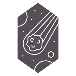 Asteroid Space Cut Out PNG & SVG Design For T-Shirts