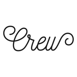 Crew Cursive Lettering PNG & SVG Design For T-Shirts