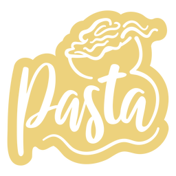 Pasta Label Lettering Cut Out PNG & SVG Design For T-Shirts