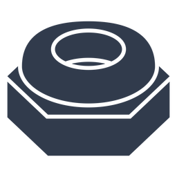 Blue Nylon Insert Lock Nut Cut Out PNG & SVG Design For T-Shirts