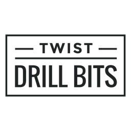 Twist Drill Bits Label Stroke PNG & SVG Design For T-Shirts