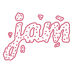 Jam Word Stroke PNG & SVG Design For T-Shirts