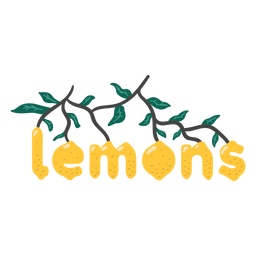 Lemon Lettering Transparent PNG & SVG Vector