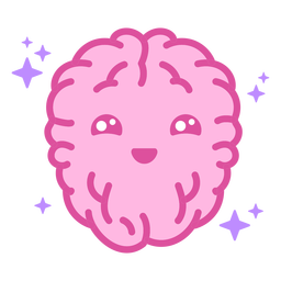 Happy Brain Color Stroke PNG & SVG Design For T-Shirts