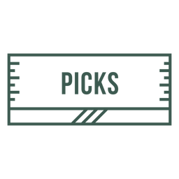 Picks Label Stroke PNG & SVG Design For T-Shirts