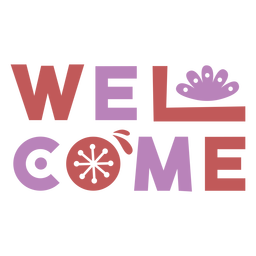 Welcome Badge Flat PNG & SVG Design For T-Shirts