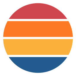Retro Sunset Colorful Circle PNG & SVG Design For T-Shirts