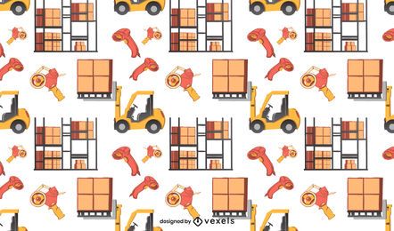 Warehouse Elements Pattern Design Vector Download