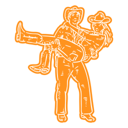 Diseño PNG Y SVG De Vaqueros-y-vaqueras - 19 Para Camisetas