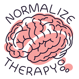 Normalize Going To Therapy Badge PNG & SVG Design For T-Shirts
