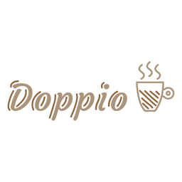 Doppio Coffee Drink Badge PNG & SVG Design For T-Shirts