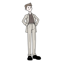 Business Man Retro Cartoon Transparent PNG & SVG Vector