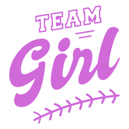 Team Girl Flat Badge PNG & SVG Design For T-Shirts