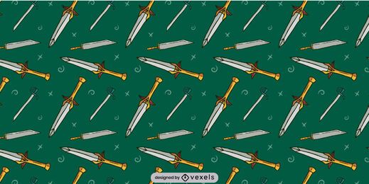 Sword Weapons Blade Pattern Design Vector Download