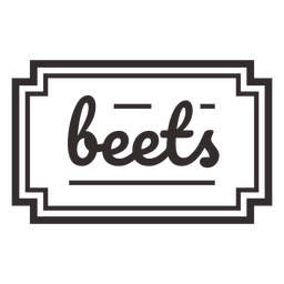 Beets Text Lettering Label Stroke PNG & SVG Design For T-Shirts