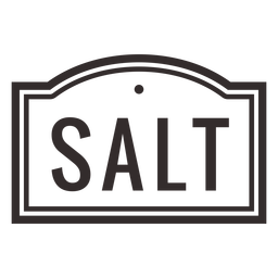 Salt Stroke Text Label PNG & SVG Design For T-Shirts
