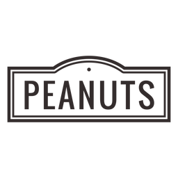 Peanuts Text Label Stroke PNG & SVG Design For T-Shirts