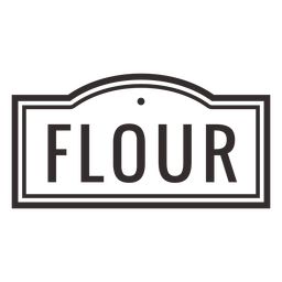 Flour Text Label Stroke PNG & SVG Design For T-Shirts