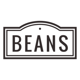 Beans Text Label Stroke PNG & SVG Design For T-Shirts
