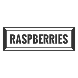 Raspberries Text Label Filled Stroke PNG & SVG Design For T-Shirts
