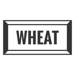 Wheat Text Label Filled Stroke PNG & SVG Design For T-Shirts