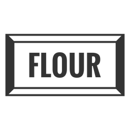 Flour Text Label Filled Stroke PNG & SVG Design For T-Shirts