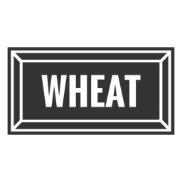Wheat Text Label Cut Out PNG & SVG Design For T-Shirts