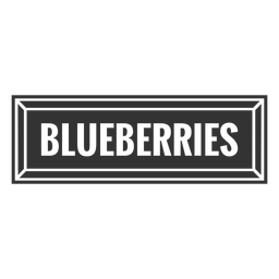 Blueberries Text Label Cut Out PNG & SVG Design For T-Shirts