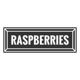 Raspberries Text Label Cut Out PNG & SVG Design For T-Shirts