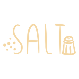 Salt Text Doodle Label PNG & SVG Design For T-Shirts