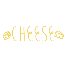 Cheese Lettering PNG & SVG Design For T-Shirts