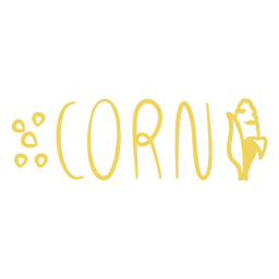 Corn Lettering PNG & SVG Design For T-Shirts