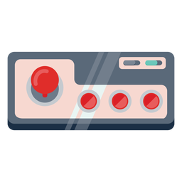 Square Retro Controller Semi Flat PNG & SVG Design For T-Shirts