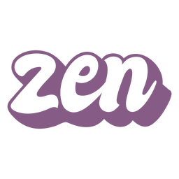 Zen Label Cut Out PNG & SVG Design For T-Shirts