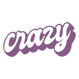 Crazy Label Cut Out PNG & SVG Design For T-Shirts