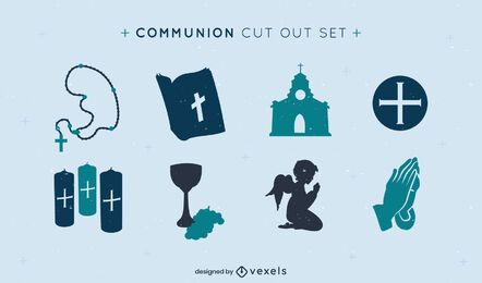 Christianity Communion Elements Set Vector Download