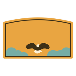 Eagle Bird Animal Flying Label PNG & SVG Design For T-Shirts