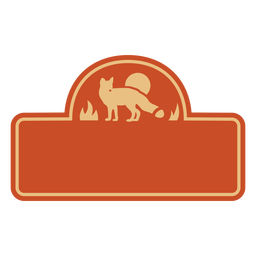 Fox Animal Nature Label PNG & SVG Design For T-Shirts
