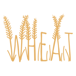 Wheat Shape Lettering Label Filled Stroke PNG & SVG Design For T-Shirts